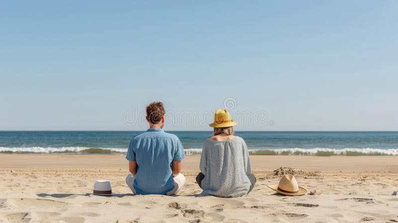 Workers Enjoying a Day at the Beach on Labor Day, Practicing ...