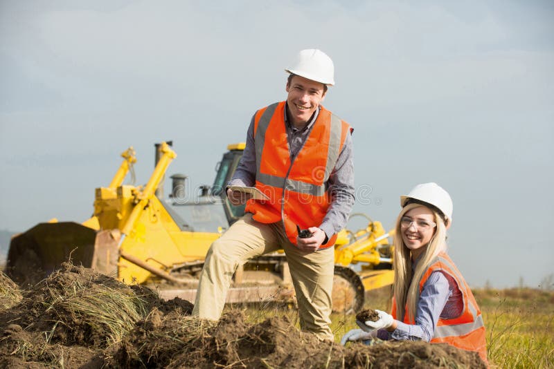 Workers in the field stock image. Image of ground, couple - 78233267