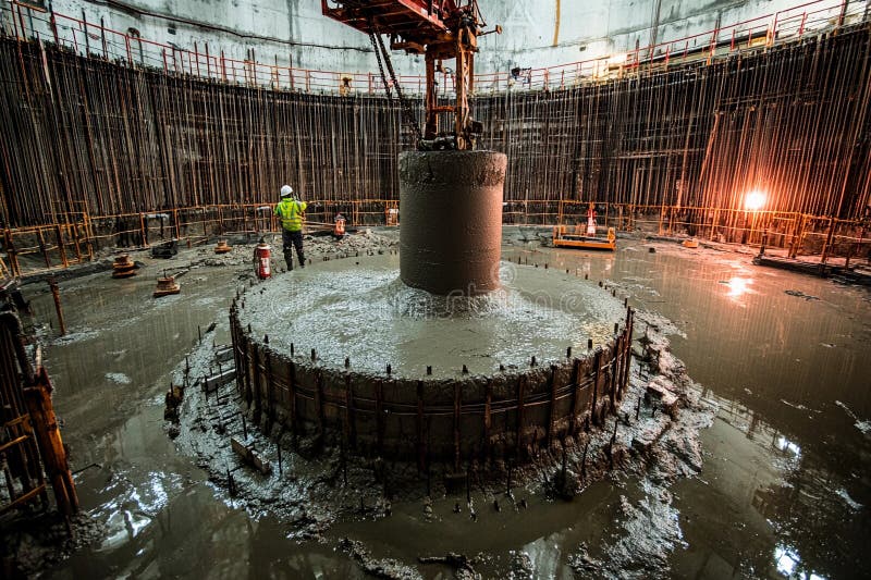 Construction of a Massive Concrete Foundation in a Deep Industrial Site ...