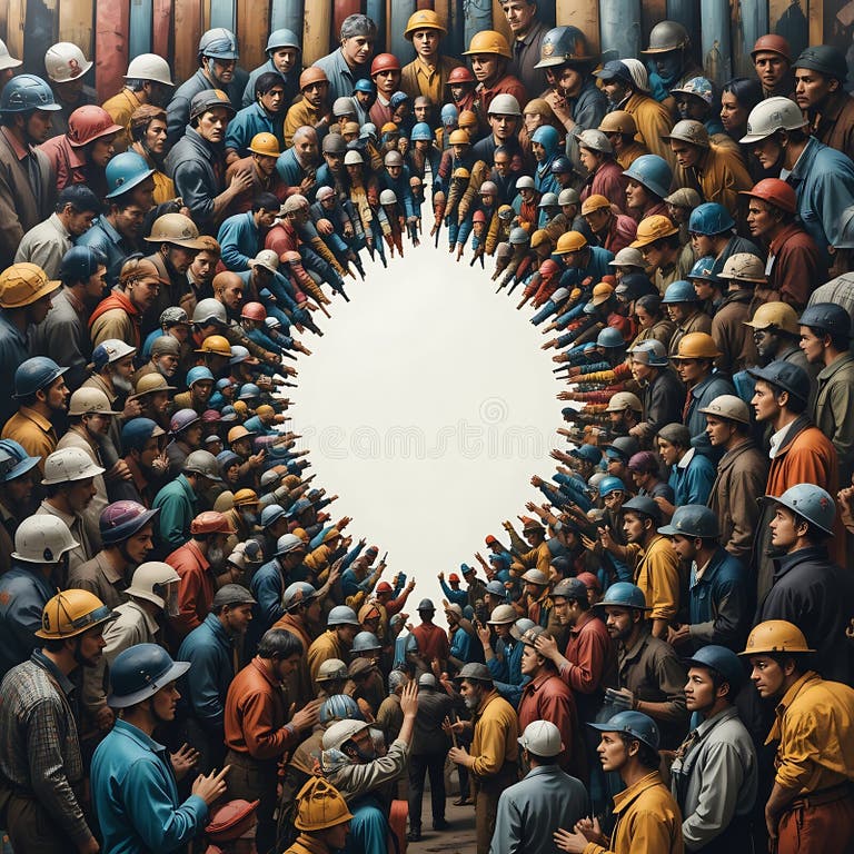 Workers Forming Circle Stock Illustrations – 25 Workers Forming Circle ...
