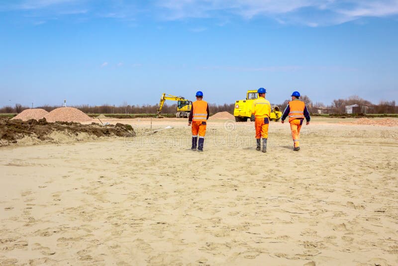 Workers are Going Back To the Work on Construction Site Stock Photo ...