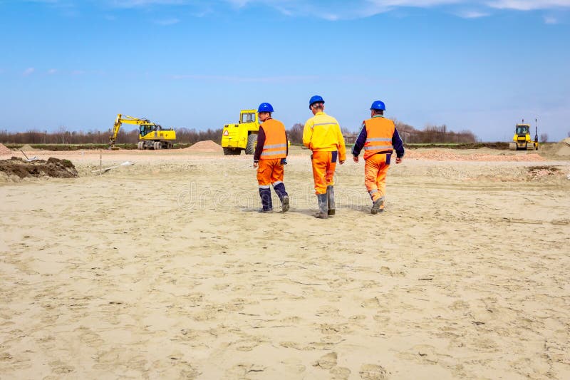 Workers are Going Back To the Work on Construction Site Editorial Stock ...
