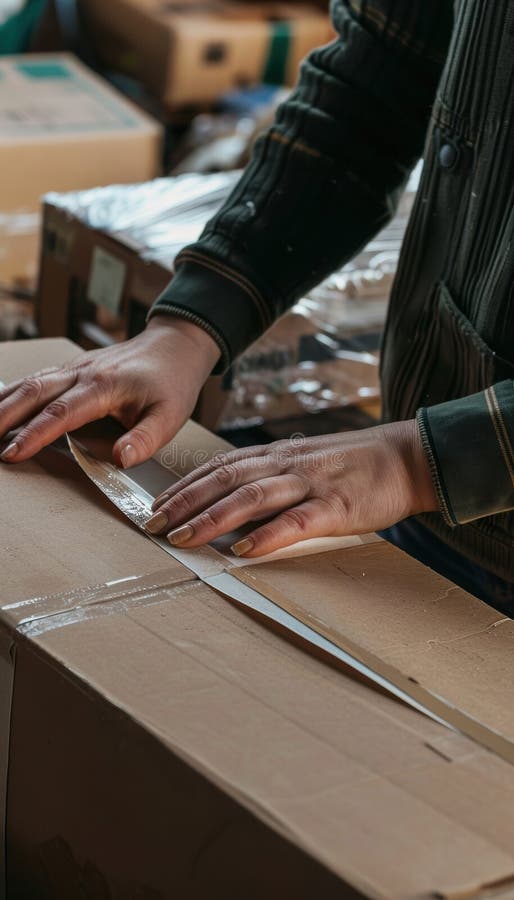 Hands-on Packaging with Eco-Friendly Tape in a Well-Organized Station ...