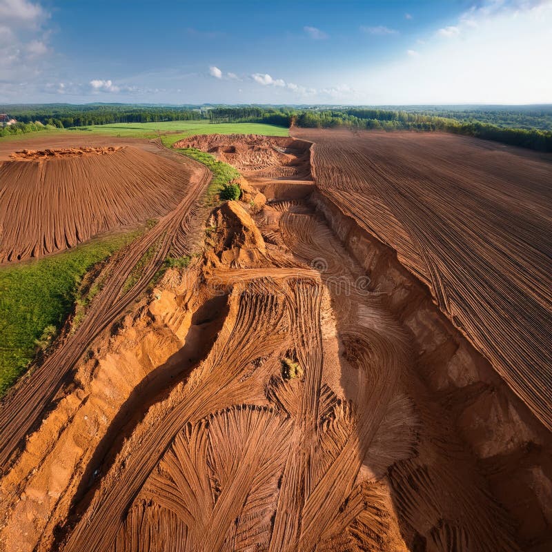 Landscaping Transformation Showcases Newly Carved Earth with Deep ...
