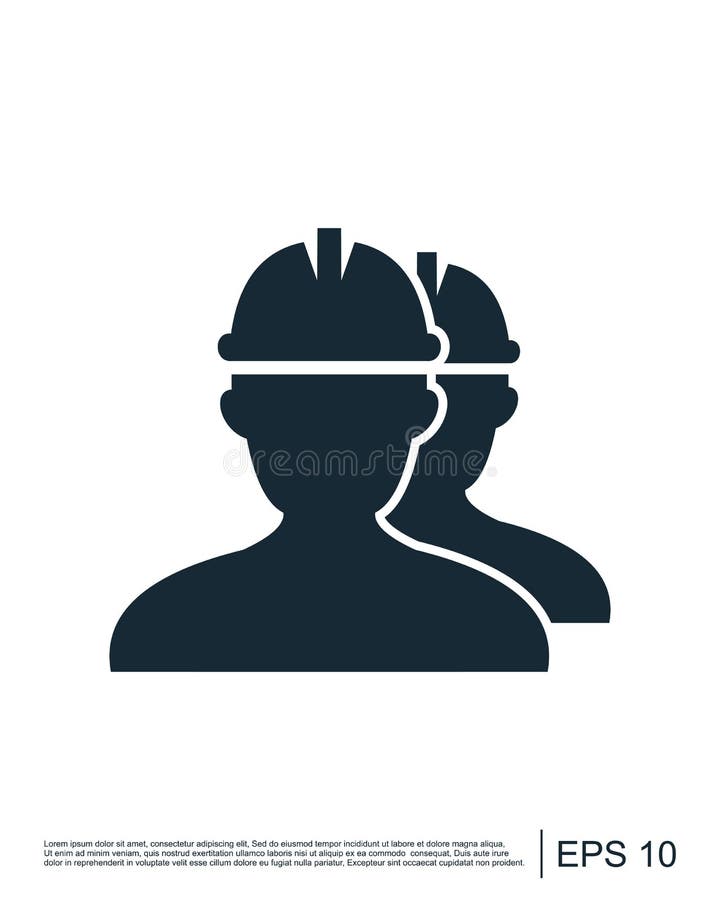 Workers Icon Vector Logo Template Stock Vector - Illustration of ...