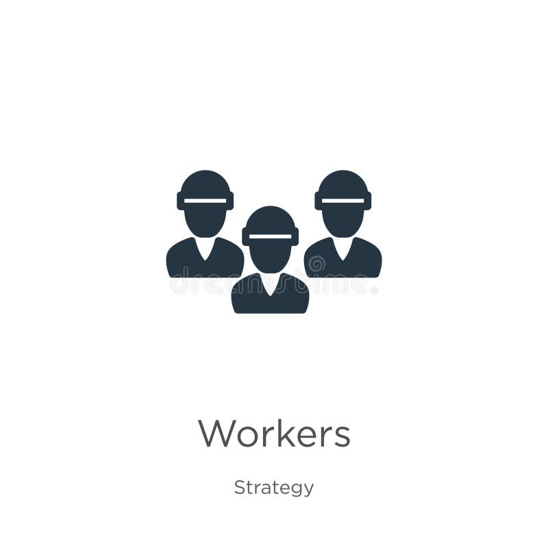 Workers Icon Vector. Trendy Flat Workers Icon from Strategy Collection ...