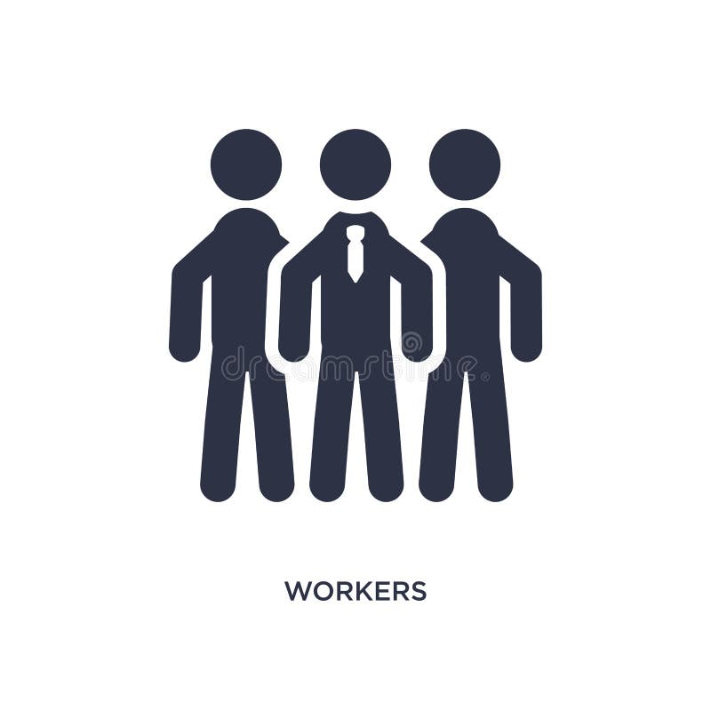 Workers Icon on White Background. Simple Element Illustration from ...
