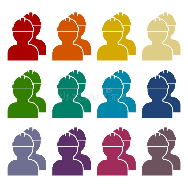 Workers icons set stock vector. Illustration of service - 104982407