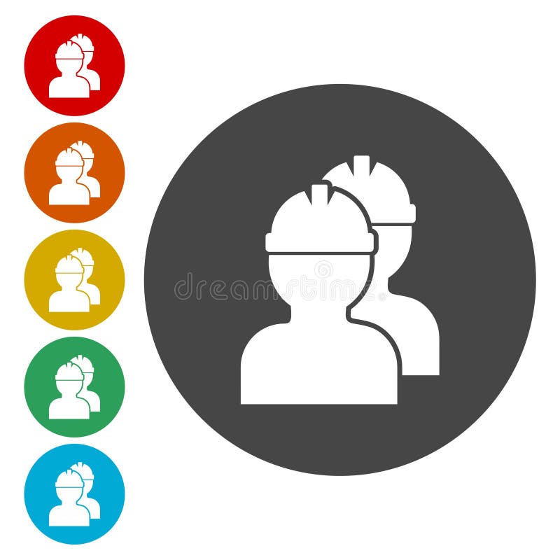 Workers icons set stock vector. Illustration of long - 133570017