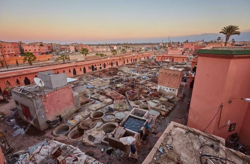 Workers Inside Traditional Tannery in Marrakesh Editorial Photography ...
