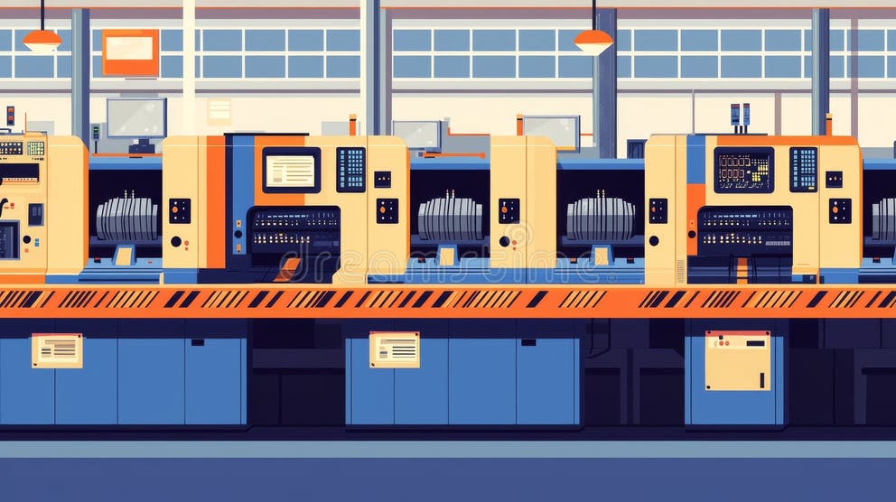 Workers Learn How To Operate and Maintain Complex Equipment in Factory ...