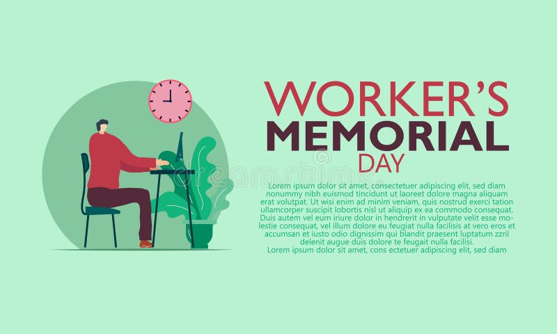 Banner Background Worker Memorial Day Suitable for Web Stock Vector ...
