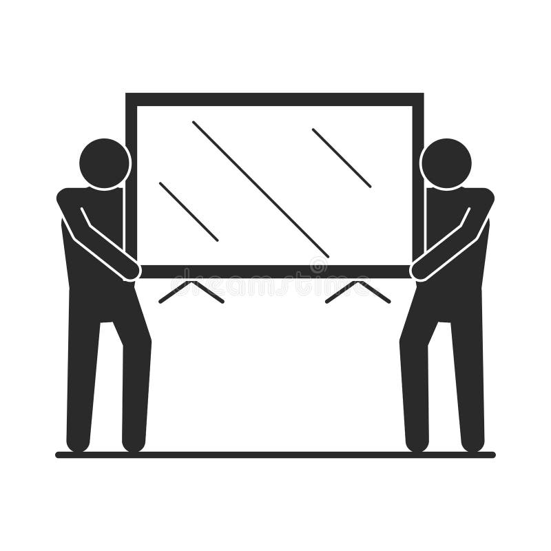 Workers moving house. stock vector. Illustration of mover - 240678623