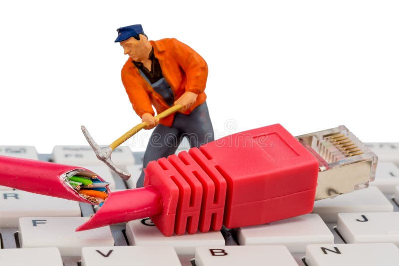 Workers, Network Connector, Keyboard Stock Image - Image of ...