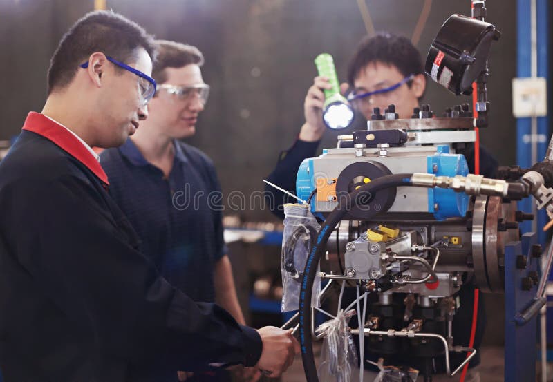 Workers,operators,the Mechanic Editorial Image - Image of operator ...