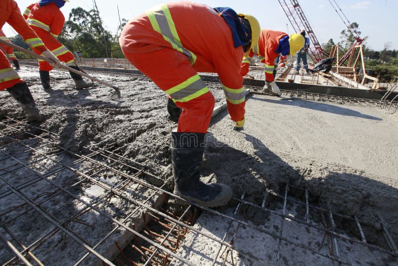 Operatives Works in Civil Construction Stock Image - Image of ...