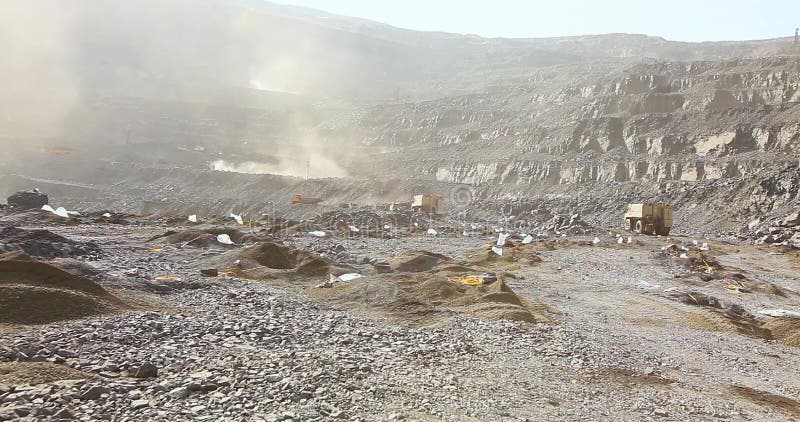 Preparing a Quarry for an Explosion. Development of an Iron Ore Mine ...