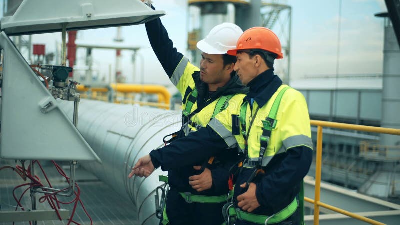 Workers in Production Plant As Team Discussing, Industrial Scene in ...