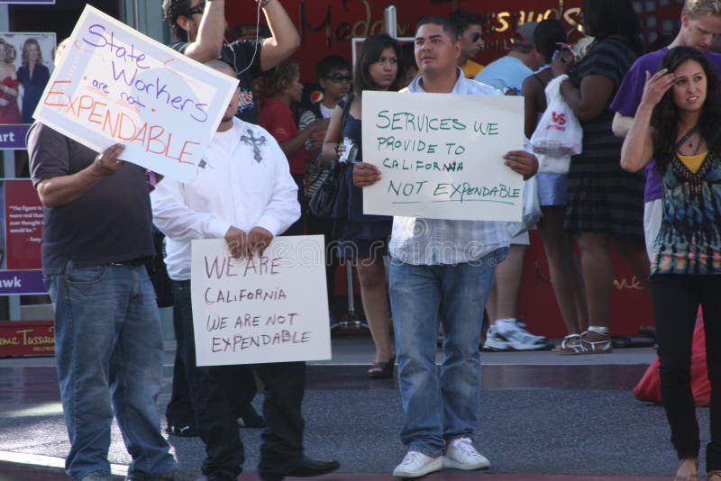 Workers Protesting editorial stock image. Image of salaries - 15434404