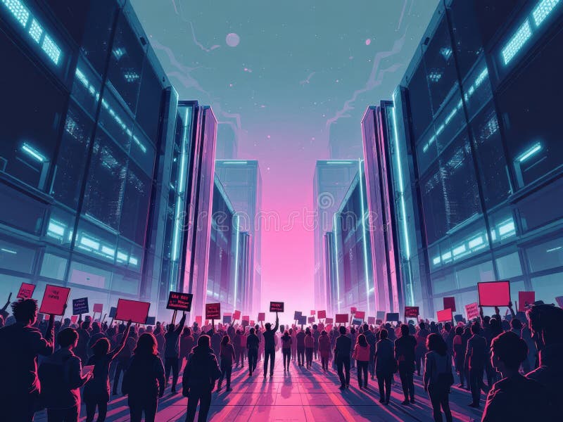 Workers Protesting Job Losses Caused by Artificial Intelligence ...