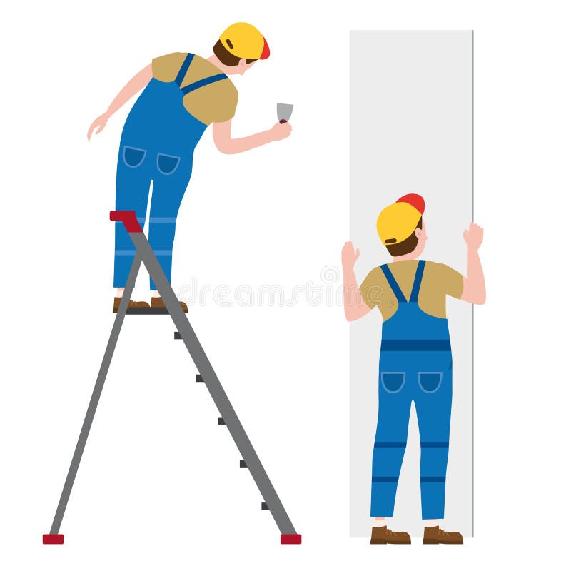 Cartoon Drywall Worker Stock Illustrations – 86 Cartoon Drywall Worker ...