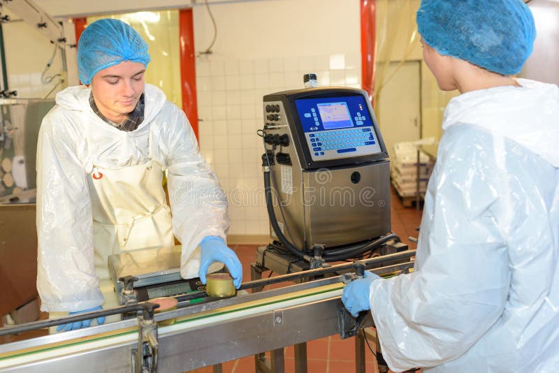 Workers during Random Can Inspection Stock Image - Image of control ...