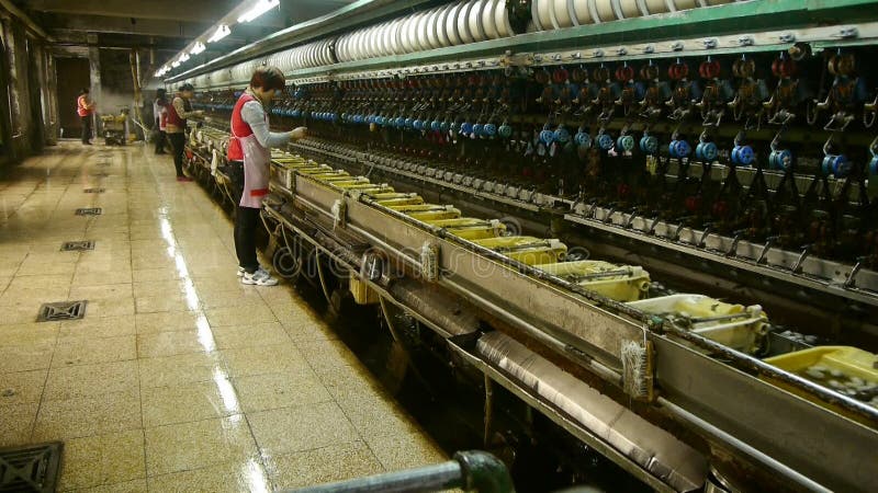 Workers Reeling at Workshop.Silkworm Cocoon at Silk Factory Stock Video ...