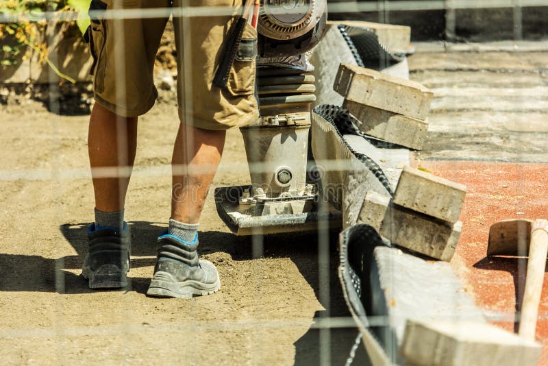 Workers on a Road Construction, Industry and Teamwork Work Conzept ...