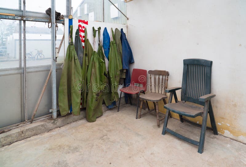 Workers room stock image. Image of room, chair, changing - 159037487