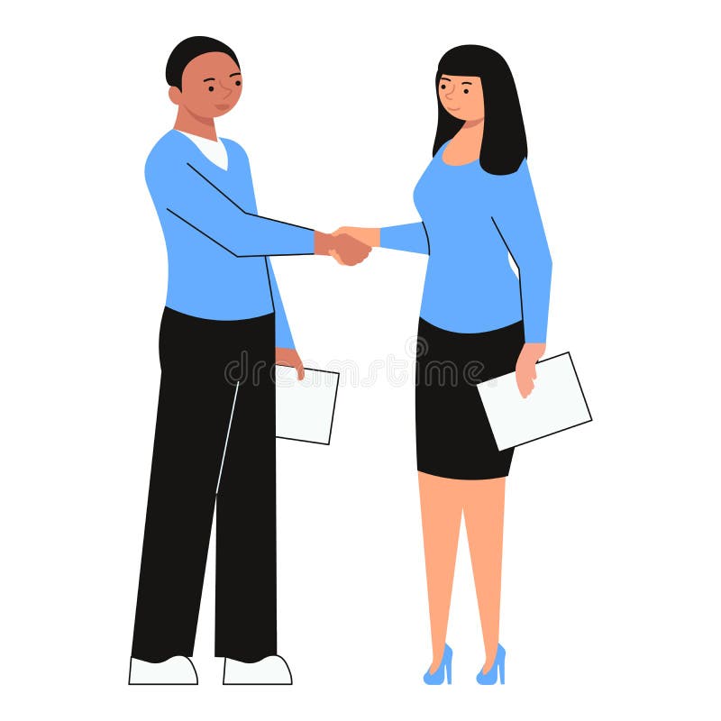 Workers are Shake Hands, Negotiating, Thinking and Brainstorming Stock ...