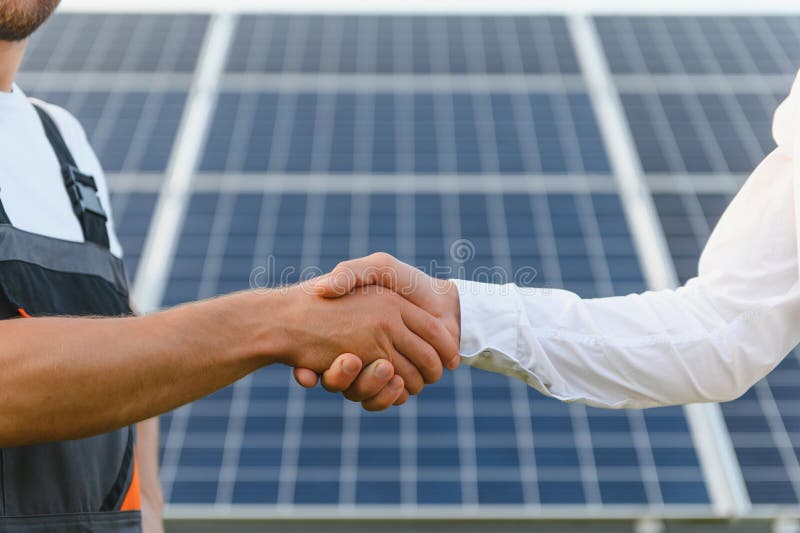 Shaking Hands Solar Panels Stock Photos - Free & Royalty-Free Stock ...