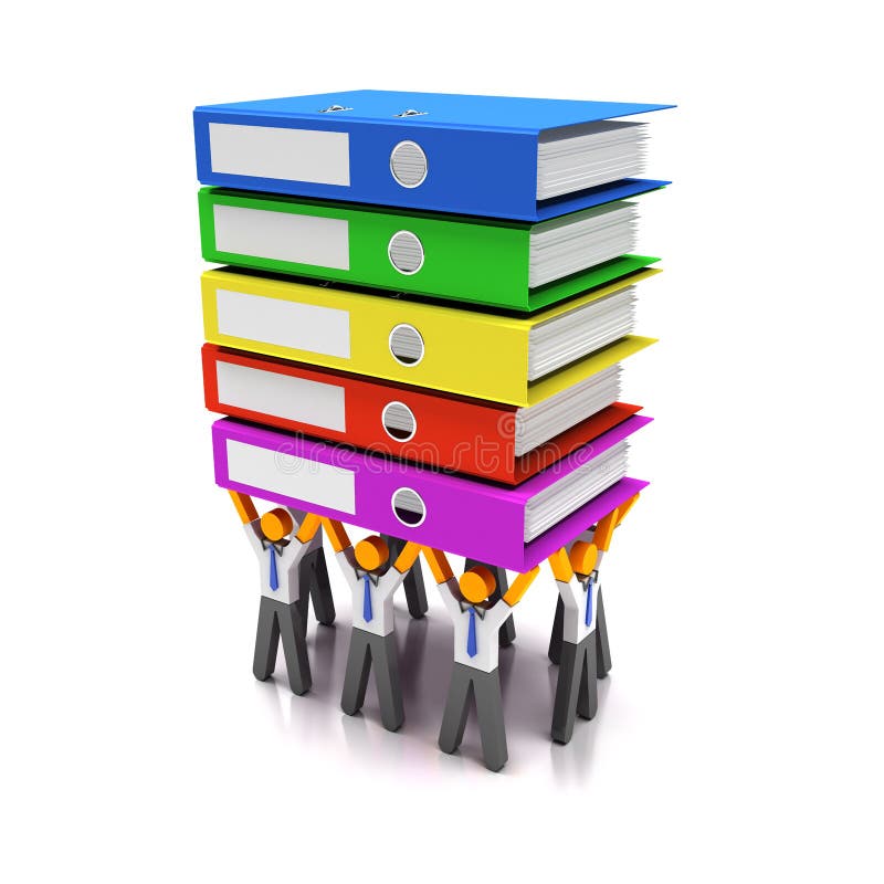 Business Team Sharing The Workload Stock Illustration - Illustration of ...