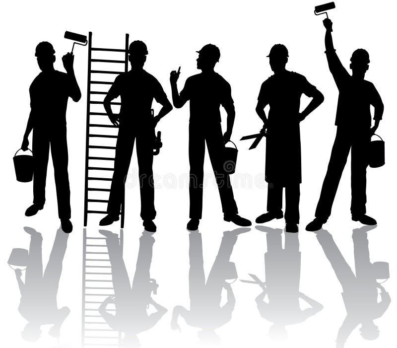 Construction Worker Silhouette Vector Free