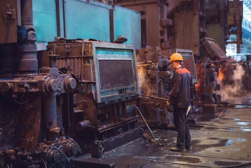 Workers in the Steel Mill. Industrial Environment. Stock Photo - Image ...