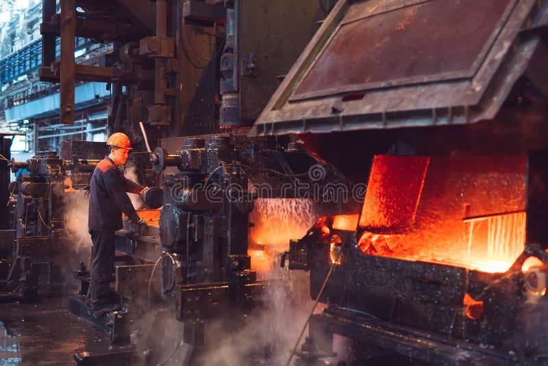 Workers in the Steel Mill. Metallurgical Production or Plant. Stock ...