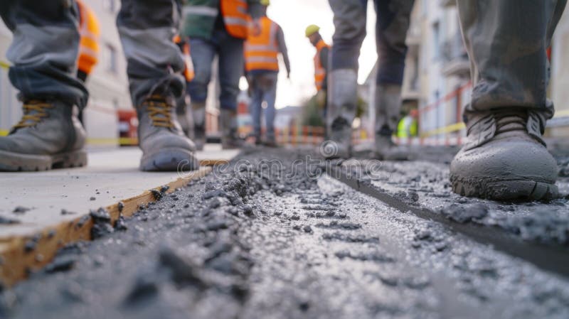 The Workers Stop To Inspect Their Work Making Any Necessary Adjustments ...