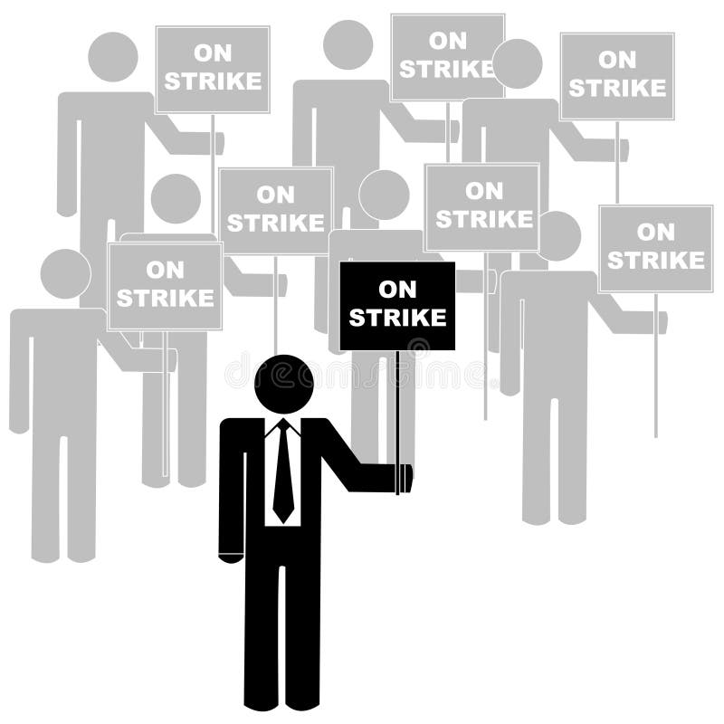 Workers on strike stock vector. Illustration of crowd - 6449125