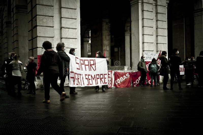 Strike Pisa Italy March 2021 Editorial Stock Image - Image of workers ...