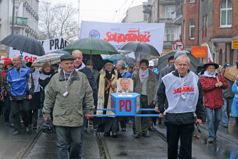 Workers strike in Poland editorial stock image. Image of people - 11502374