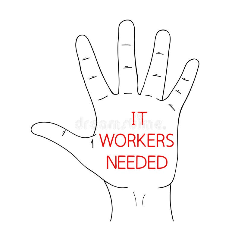 It Workers or Support Needed. Message of Hiring Computer Scientists on ...