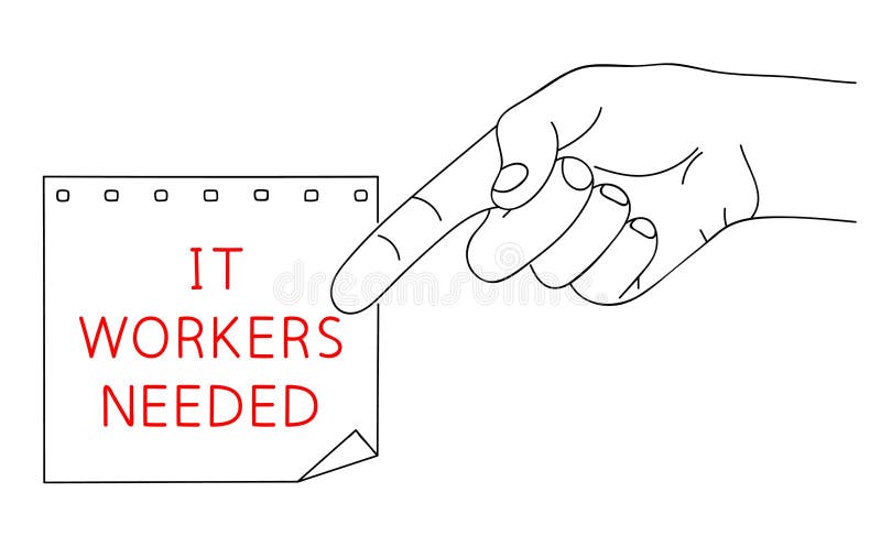 It Workers or Support Needed. Message of Hiring Computer Scientists on ...
