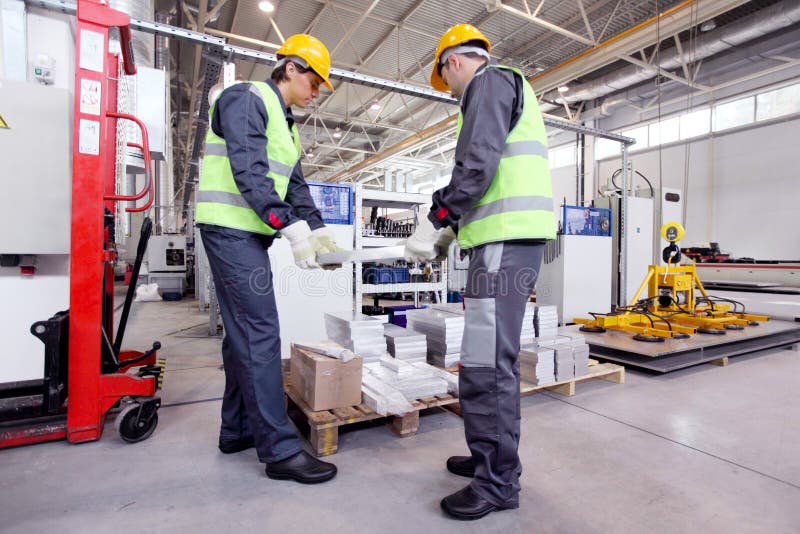 Workers Taking Aluminium Billet Stock Photo - Image of industry ...