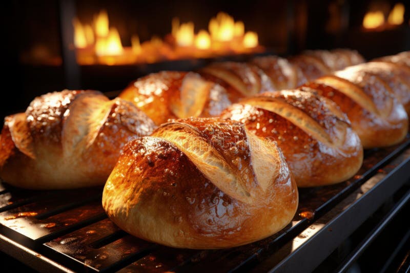 Workers Team on Bread Factory Stock Photo - Image of quality, baking ...
