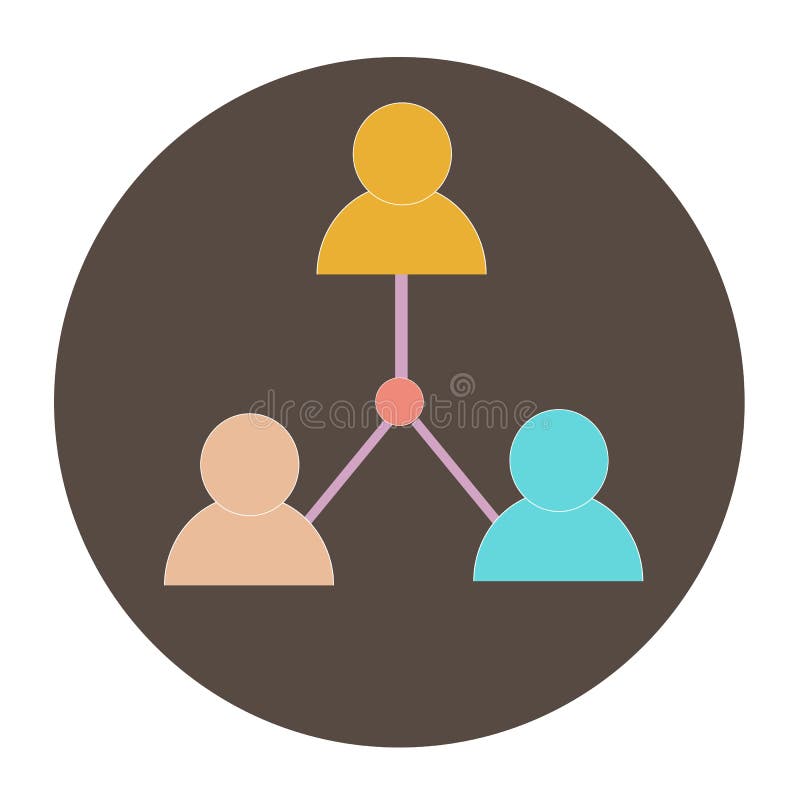 Workers Teamwork Icon on White Background. Flat Style. Team of Three ...