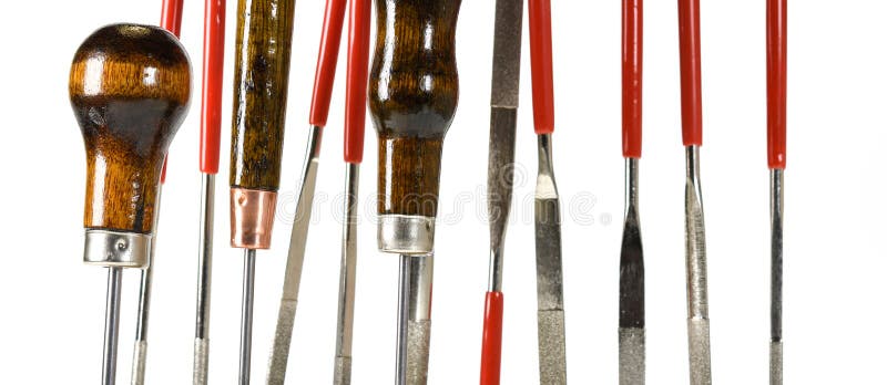 Workers Tools Isolated on White Stock Photo - Image of file, isolated ...