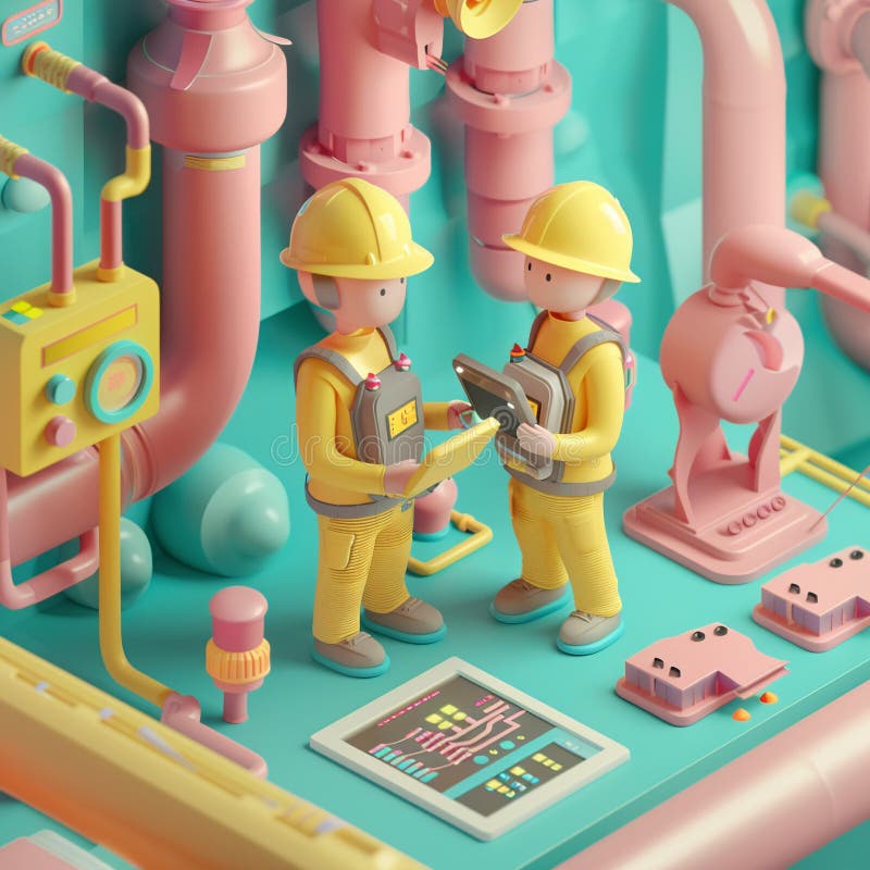Workers Using Digital Interfaces To Manage and Streamline Energy ...
