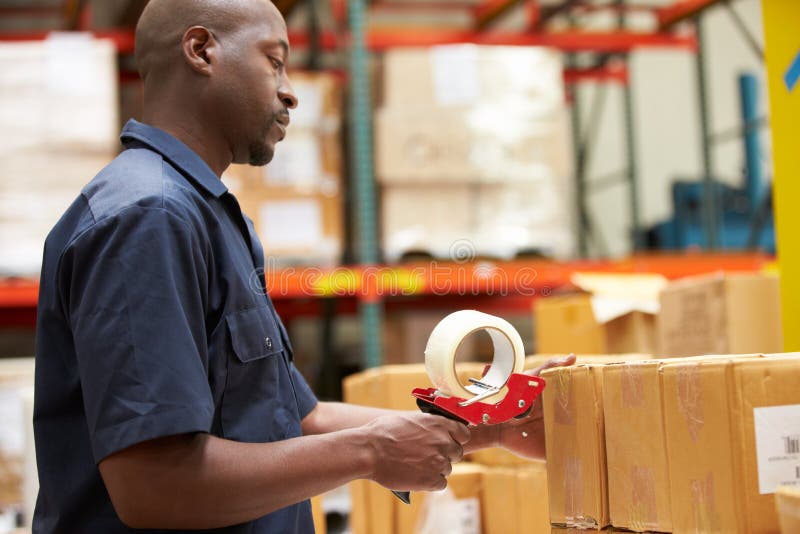 Workers Warehouse Preparing Goods Dispatch Stock Photos - Free ...