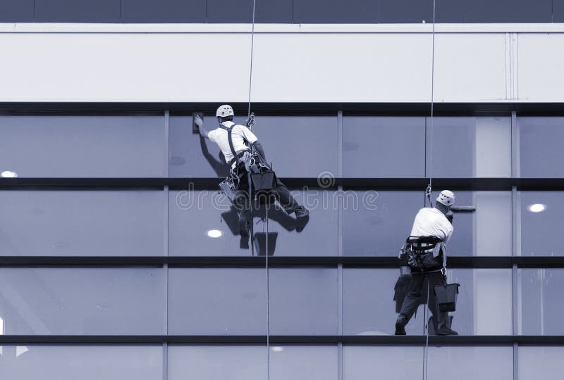 Washing windows stock image. Image of clean, reaching - 11783005