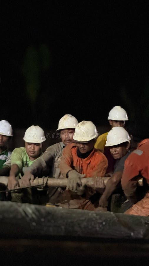 Hard workers. editorial stock image. Image of tower, high - 70079459