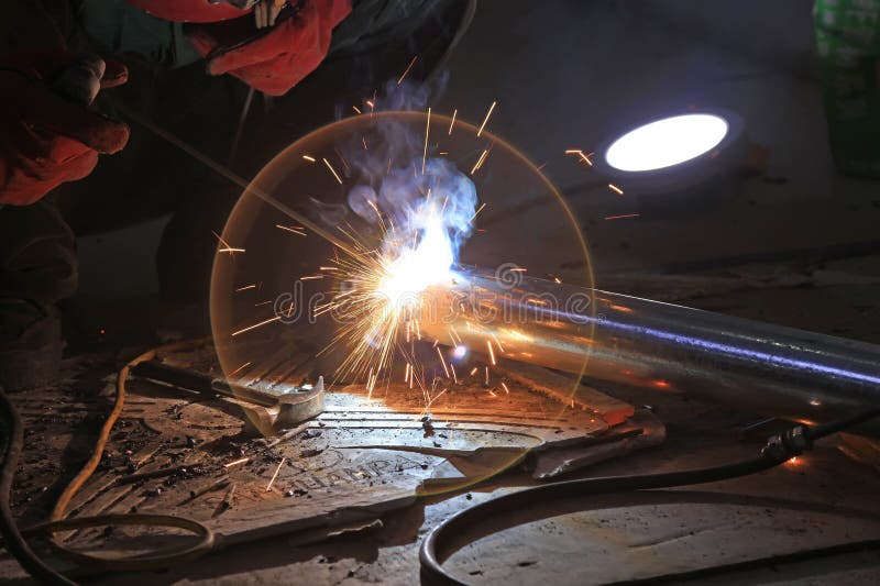 Workers welding operation stock photo. Image of maintenance - 382685008